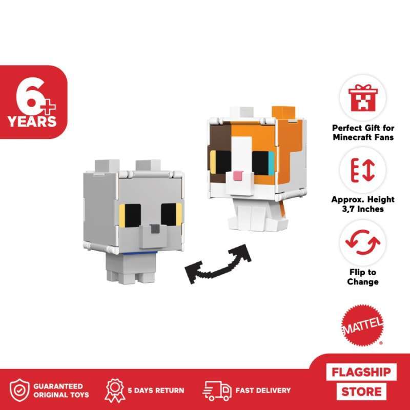 Jual Minecraft 2-in-1 Calico Cat - Mainan Action Figure di Seller ...