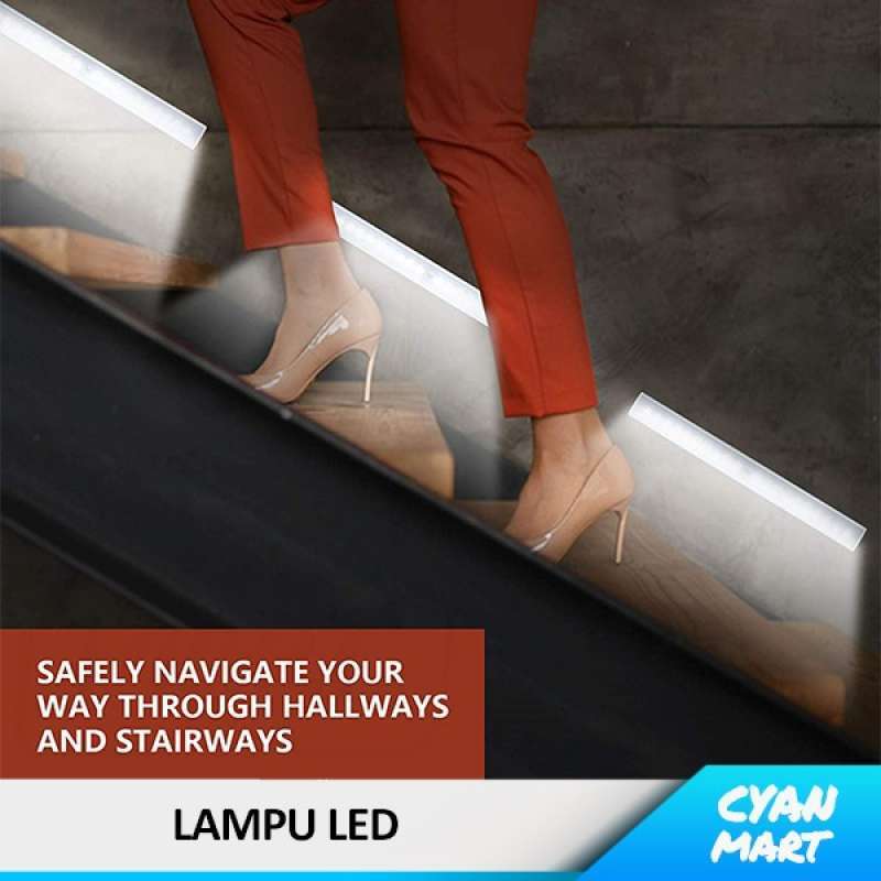 Promo PROMO - LAMPU STRIP TANGGA SENSOR GERAK OTOMATIS PIR MOTION LED ...
