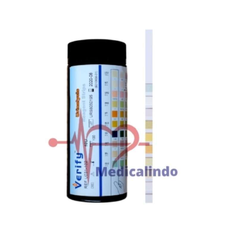Promo Strip Urine Verify 10 Parameter 10P Urinalysis Reagent Strip isi ...