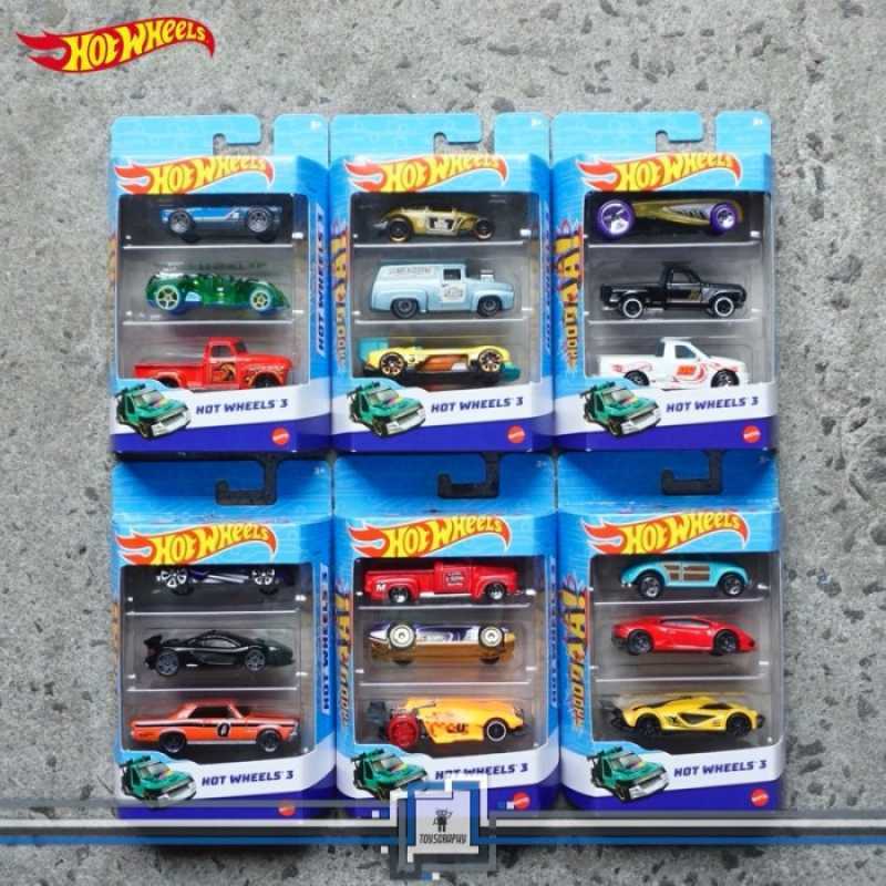 Jual Hot Wheels 3 Cars Gift Pack Original Mattel isi 3 Hotwheels di ...