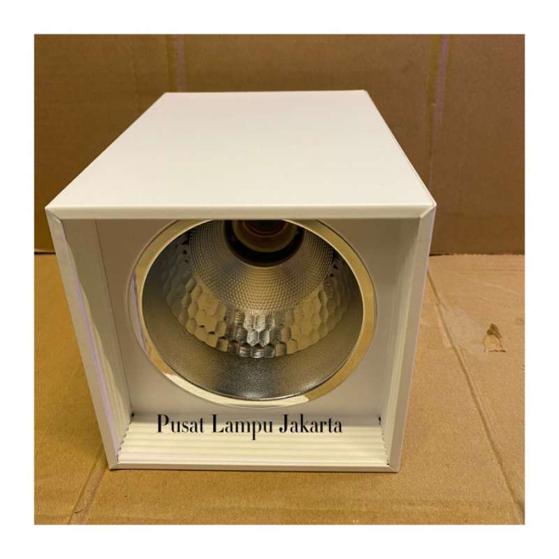 Promo KAP LAMPU DOWNLIGHT OUTBOW 4INCH KOTAK PUTIH / HITAM E27 DL OB 4 ...