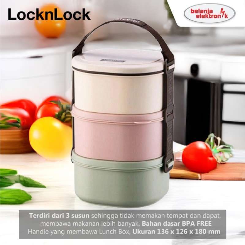 Promo Locknlock 3 Tier Lunch Box Tempat Makan Susun Hpl770 (1 Set ...
