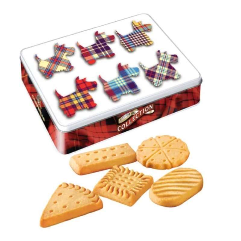 Jual Campbells Pure Butter Scottish Shortbread Tartan Dog Gift Tin 150g ...