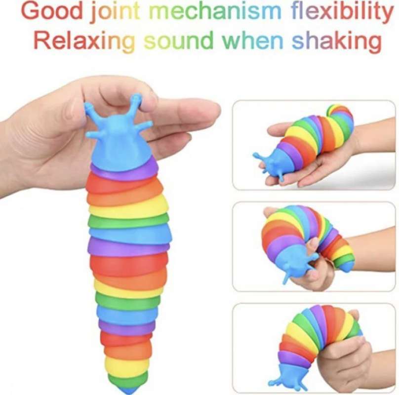 Promo SLUG 3D CATERPILLAR FIDGET TOYS ARTIKULASI SENSORY STRESS POP IT ...