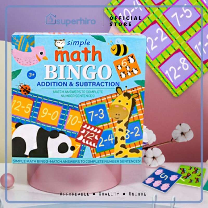 Promo MAINAN EDUKASI ANAK MATH BINGO ADDITION AND SUBTRACTION BERHITUNG ...