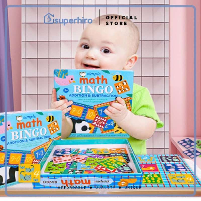 Promo MAINAN EDUKASI ANAK MATH BINGO ADDITION AND SUBTRACTION BERHITUNG ...