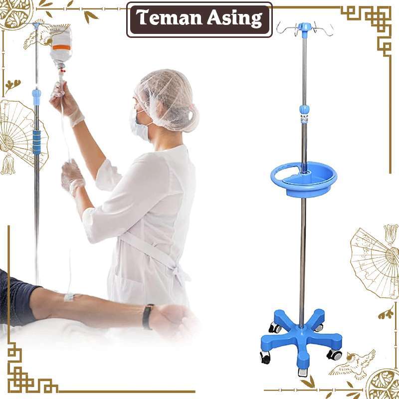 Promo Murah Tiang Infus Roda Abs 5 Stainless Standar Infus Dapat ...