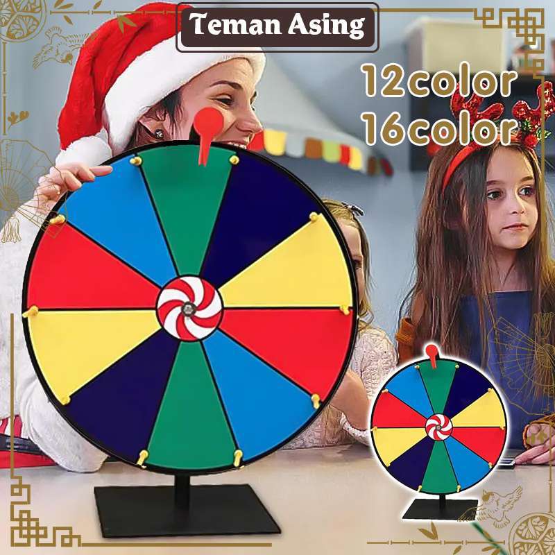 Jual 1set Lucky Spin 30cm / Roulette Spin / Wheel Of Fortune 12/16 Warna / Roda Undian Putar Di ...