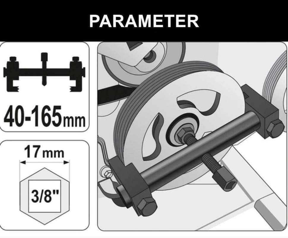 Promo Crankshaft Pulley Puller, Generator Belt Pulley Remover, Car ...