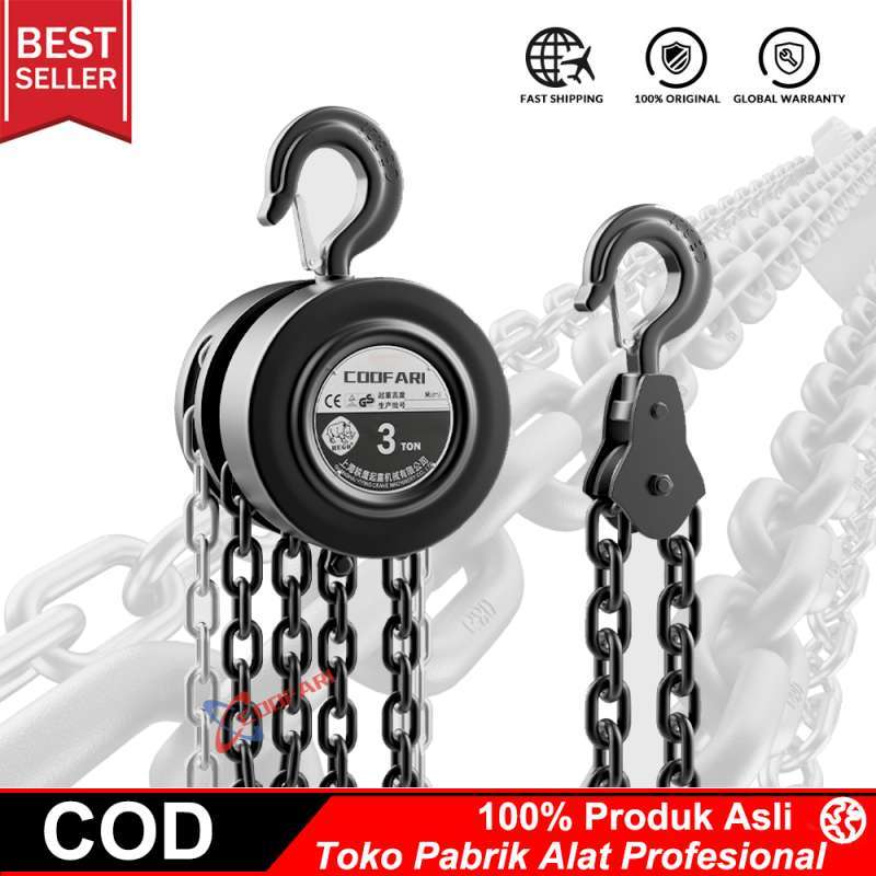 Promo Chain Block Chain Host Katrol Kerekan Manual 1T X 6m 1T X 3m 2T X 3m Angkat berat dengan ...