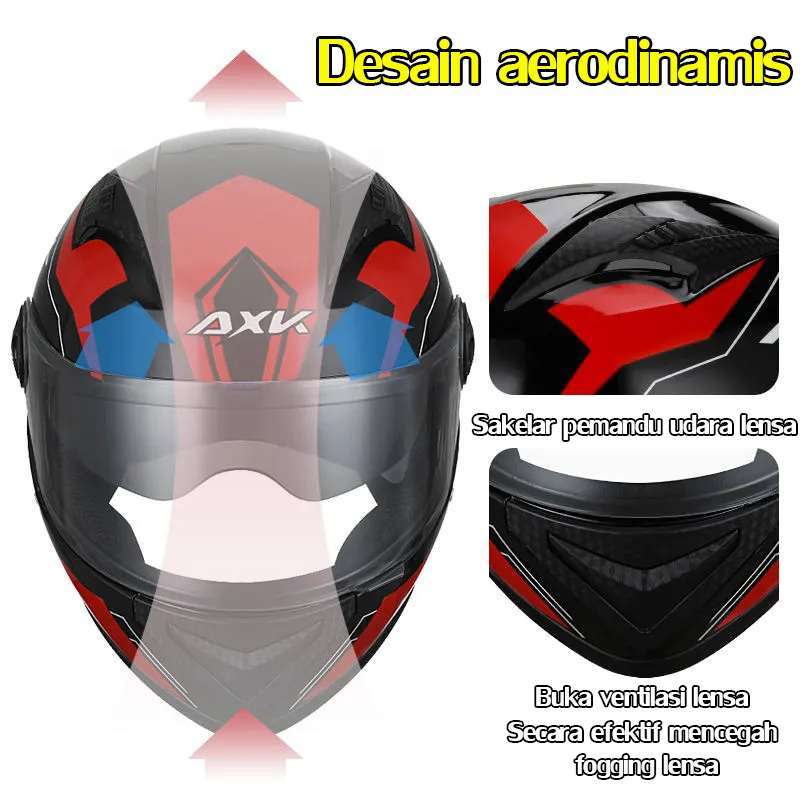 Promo Barang Spot+ AXK Helm full face Tersedia 3 warna Lapisan bantalan ...