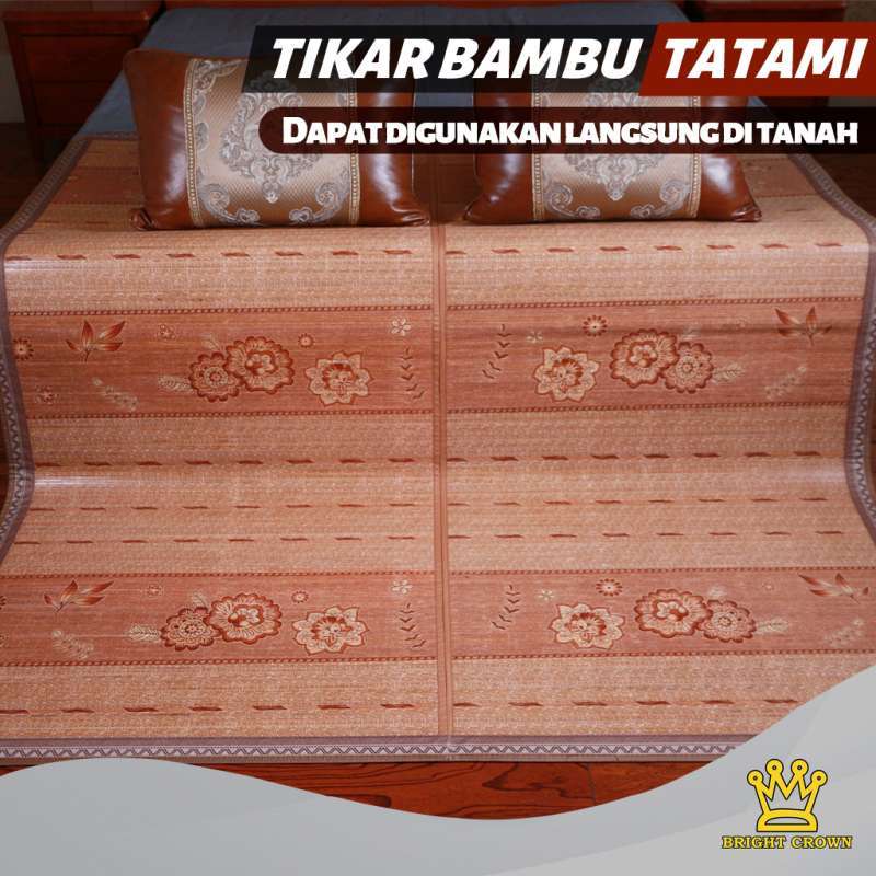 Promo FREE BAG Tikar Bambu Tatami / TIkar Lipat Bambu Tatami 2 Ukuran ...