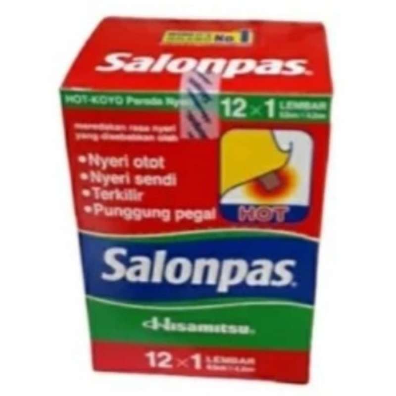 Promo Salonpas Hot 1 box isi 10 pak x 12 lbr Diskon 38% di Seller ...