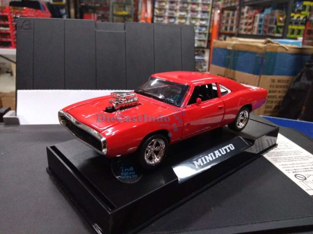 Promo MINIAUTO DODGE CHARGER R/T 1970, SKALA 1:32 - MERAH - LUTOFIA ...