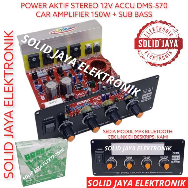 Promo POWER SPEAKER AKTIF STEREO 12V AKI MOBIL AMPLIFIER ACU DMS570 ...