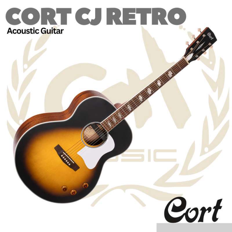 Jual Cort CJ-Retro Jumbo Acoustic Guitar w/Gig Bag - Gitar Akustik di ...