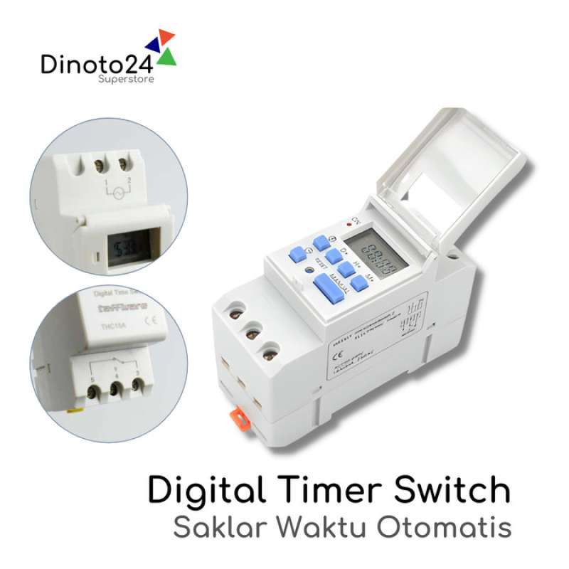 Promo Saklar Waktu Otomatis Digital Timer Time Switch Relay 16A 220V AC ...