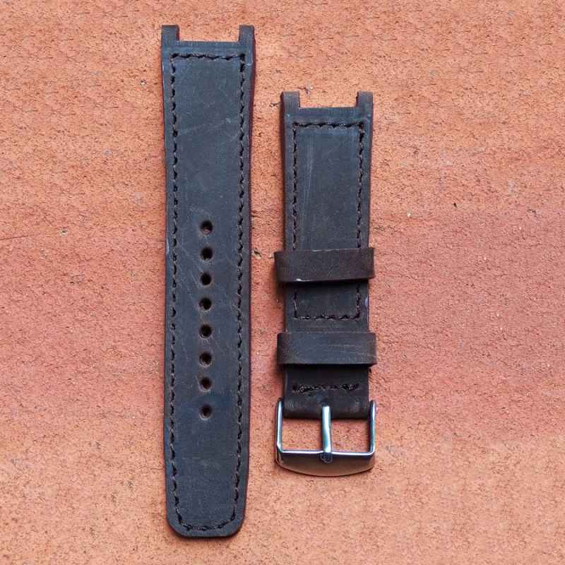 Jual Strap Jam Tangan Kulit Asli Custom Warna Hitam - Garansi 1 Tahun ...
