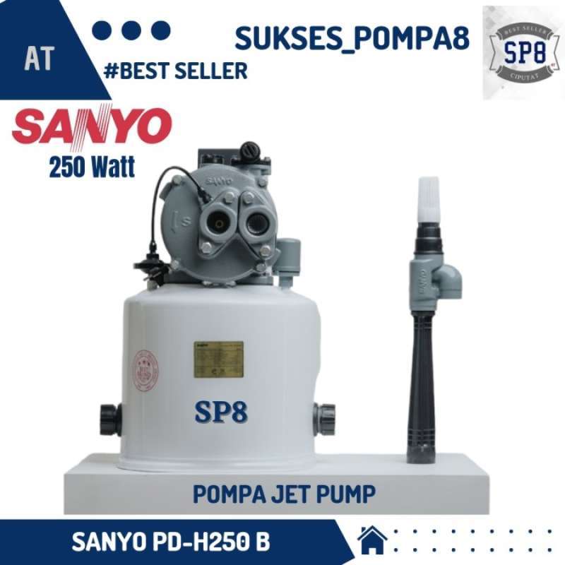 Promo POMPA AIR SANYO PD-H250B OTOMATIS / POMPA AIR JET PUMP - Diskon ...