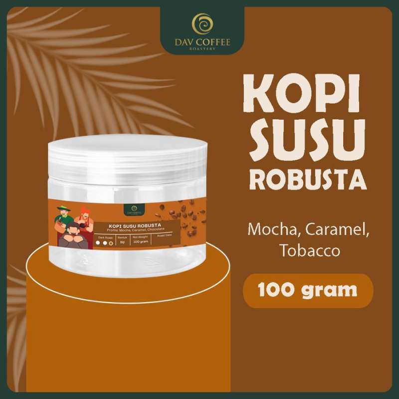Promo Kopi Susu Robusta 100 Gr Diskon 40% Di Seller Dav Coffee Roastery ...