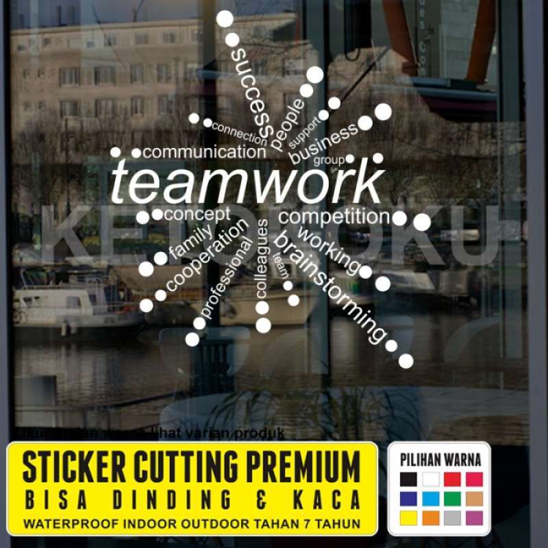 Promo Stiker Team Work Quotes Dinding Kaca Rumah Kantor Wall Sticker ...