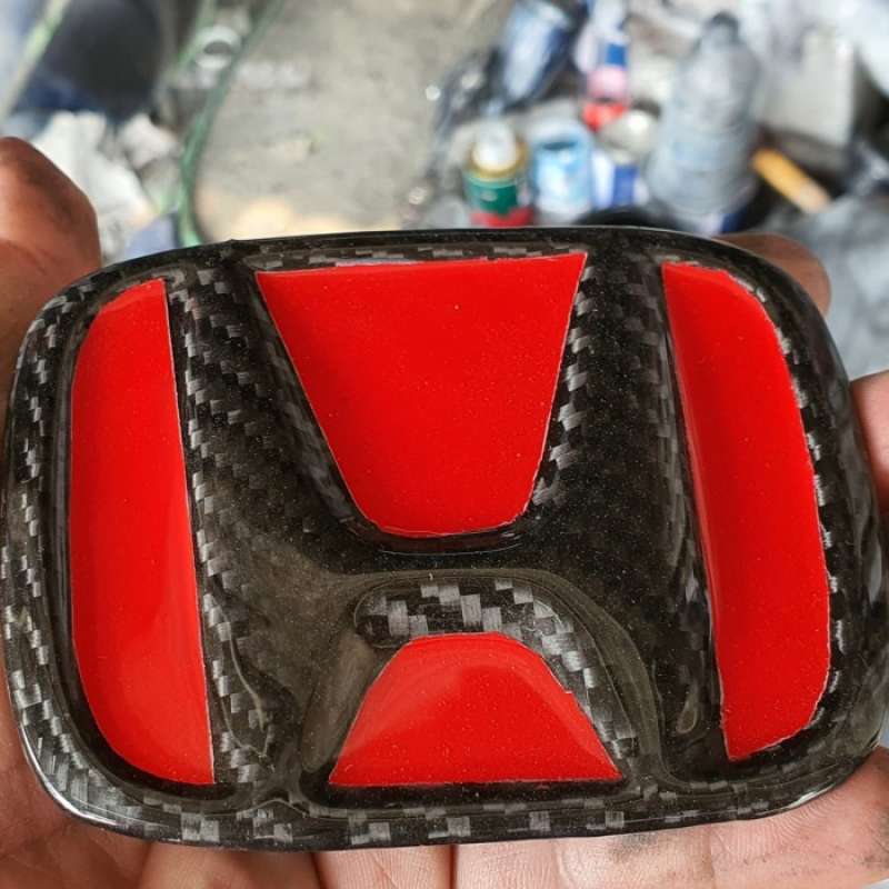 Promo logo emblem Honda DRY Carbon Fiber logo H Dry carbon 1pcs Diskon ...
