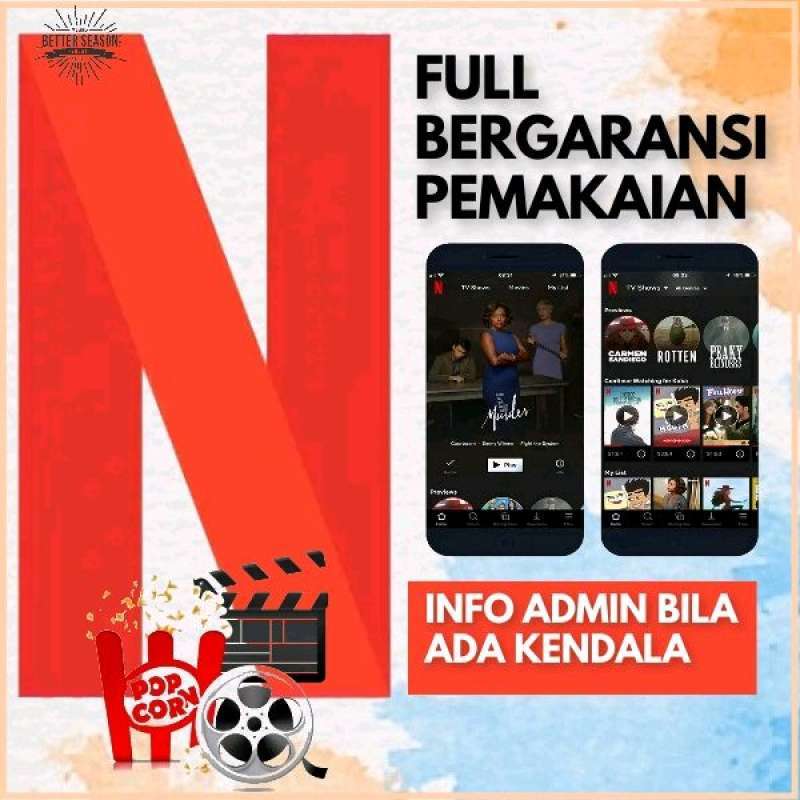 Promo Netflix profil sharing 1 bulan Premium 4k UHD Bergaransi Diskon 54% di Seller BetterSeason ...