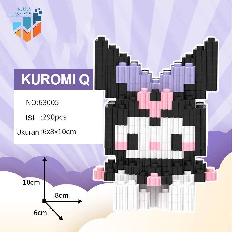 Promo SMY Nano Blocks Sanrio Mini 3D Model, Mainan Blok Susun, Blok ...