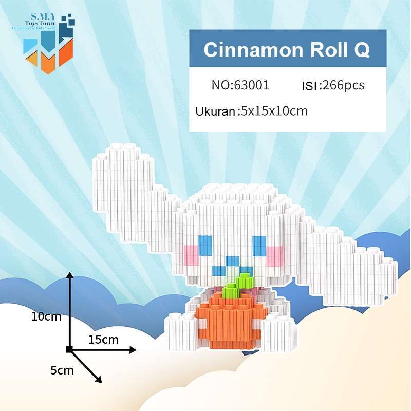 Promo SMY Nano Blocks Sanrio Mini 3D Model, Mainan Blok Susun, Blok ...