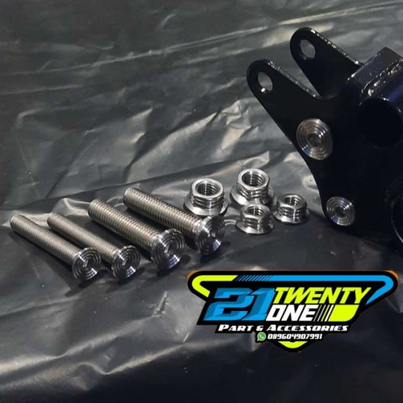 Promo baut stainless set bracket engine mounting mio sporty smile soul ...