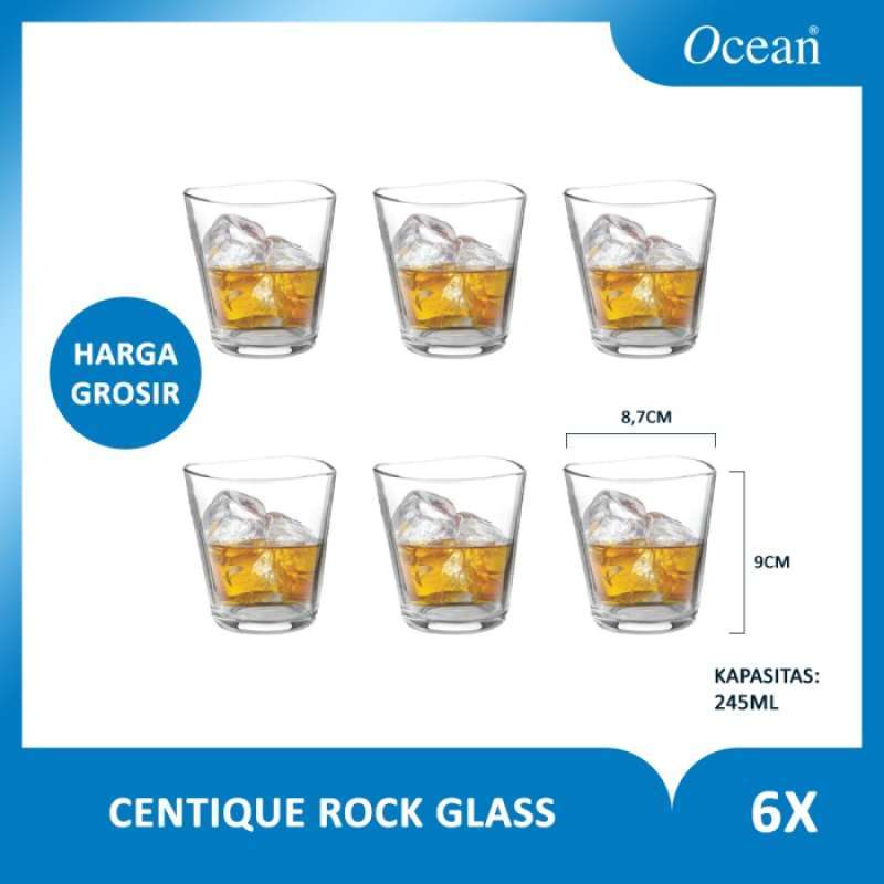 Promo New Grosir Gelas Rock Ocean / Gelas Whiskey Promo - Marino 245ml ...