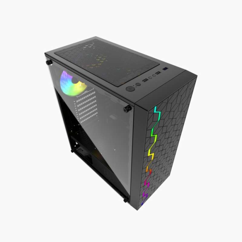 Promo Simbadda Battleground 30 RGB Gaming CPU Case - Tempered Glass ...