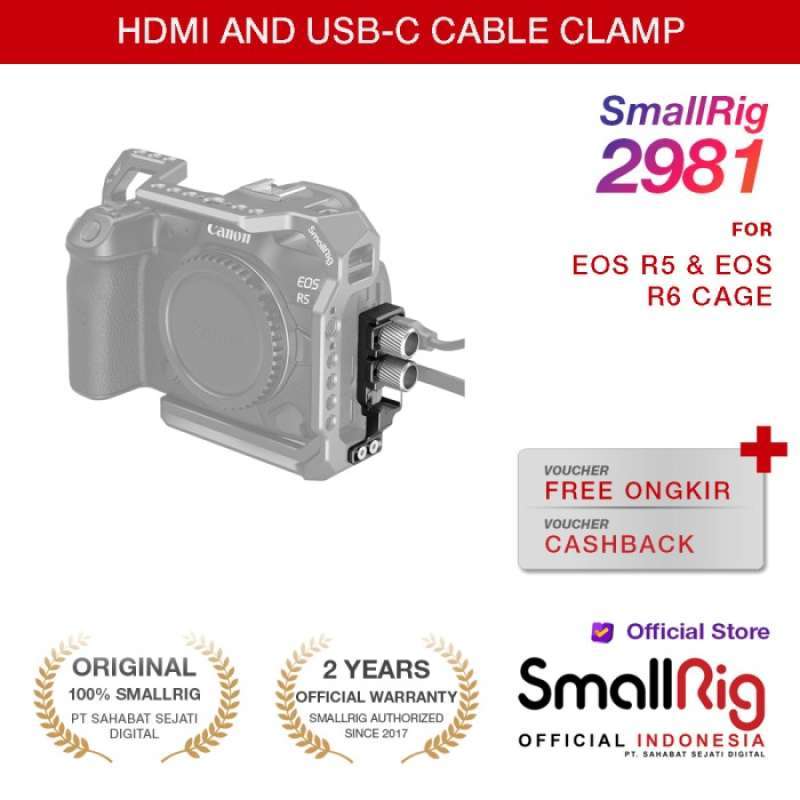 Promo Baru Smallrig Hdmi And Usb-C Cable Clamp For Eos R5 And R6 Cage ...