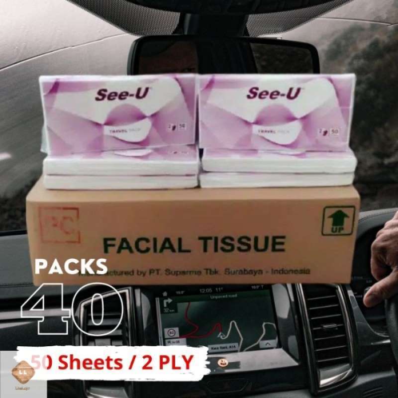 Promo KARTON See-U Travel Pack Tissue 2 Ply 40 Pax [50 Sheets/Pax ...
