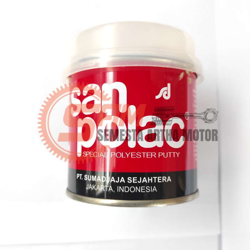 Jual Dempul Plastik Sanpolac Kaleng Kecil 250gr Plus Hardener Cat Body ...
