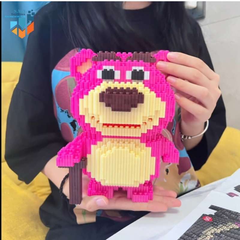 Promo SMY Nano Blocks LOTSO BEAR 3D Model, Mainan Blok Susun, Blok ...