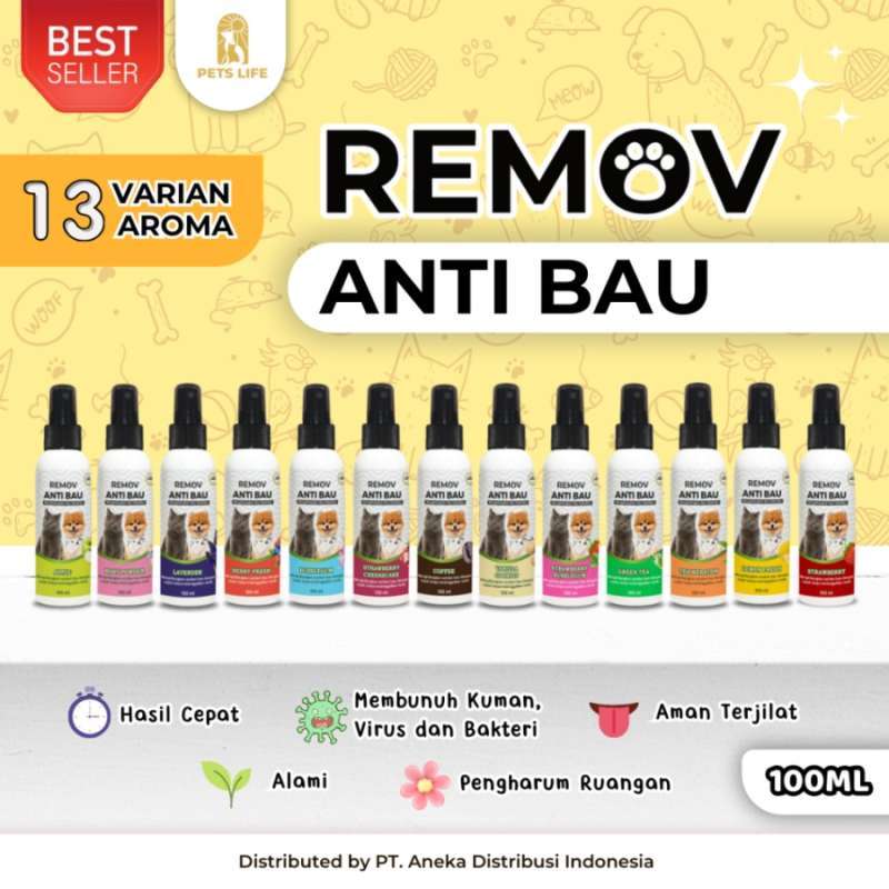 Jual Remov Spray Penghilang Bau 100ml - Odor Kandang Hewan di Seller ...
