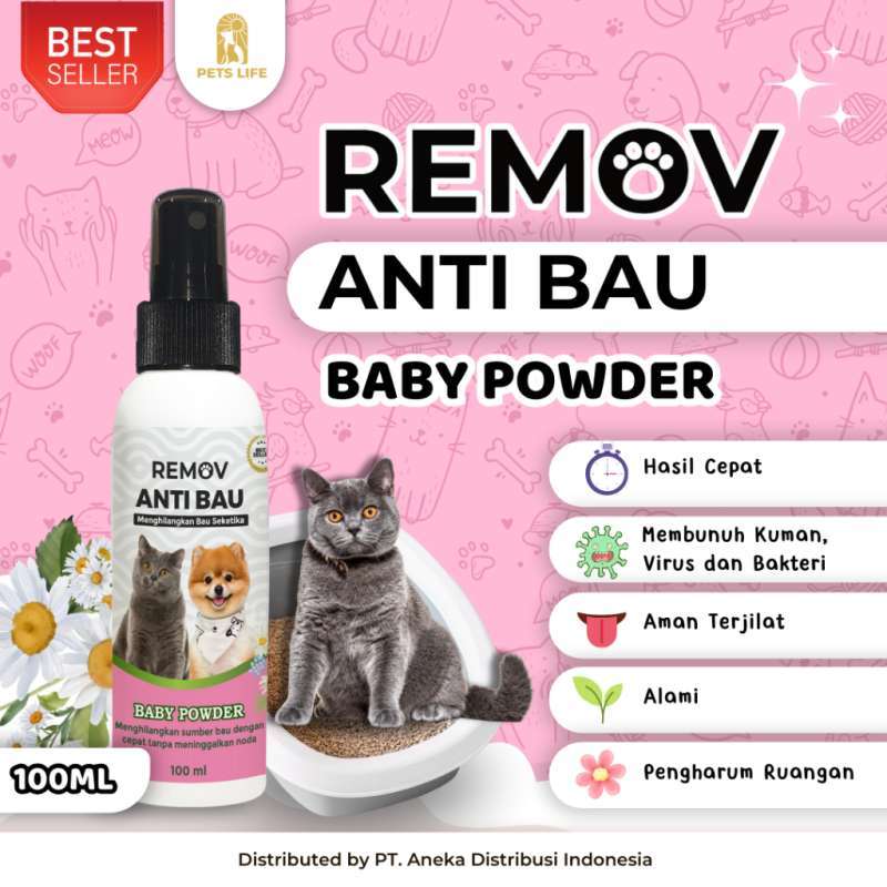 Jual Remov Spray Penghilang Bau 100ml - Odor Kandang Hewan di Seller ...
