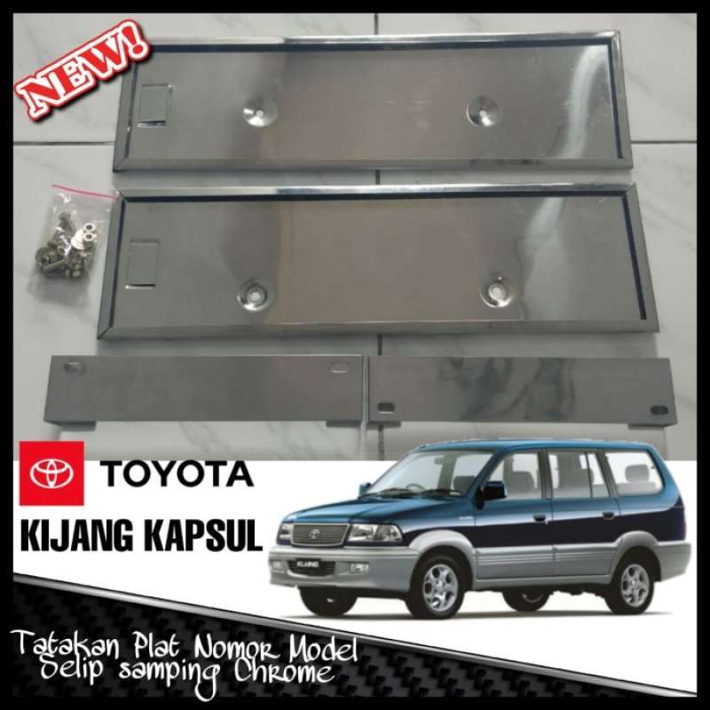 Promo TATAKAN PLAT NOMOR MOBIL CHROME MODEL SELIP KIJANG KAPSUL Diskon ...