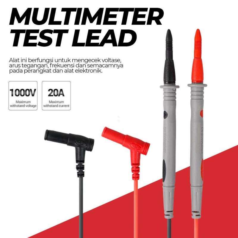 Jual Kabel Digital Multimeter Test Lead Retardant 20A 1000V PT1007 ...