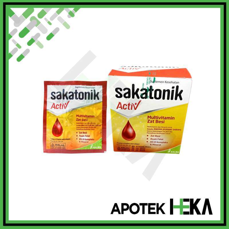 Jual Sakatonik Activ Kaplet Box Isi 10x6 Tablet - Zat Besi Untuk Anemia ...