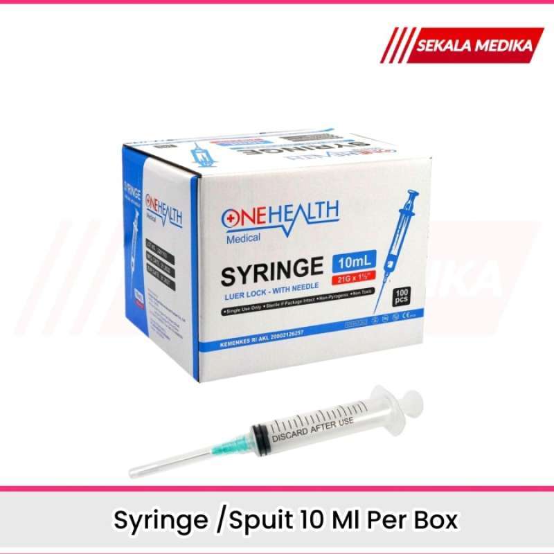 Promo Syringe Spuit 10cc Alat Injeksi Suntikan OneHealth Per Box Diskon ...