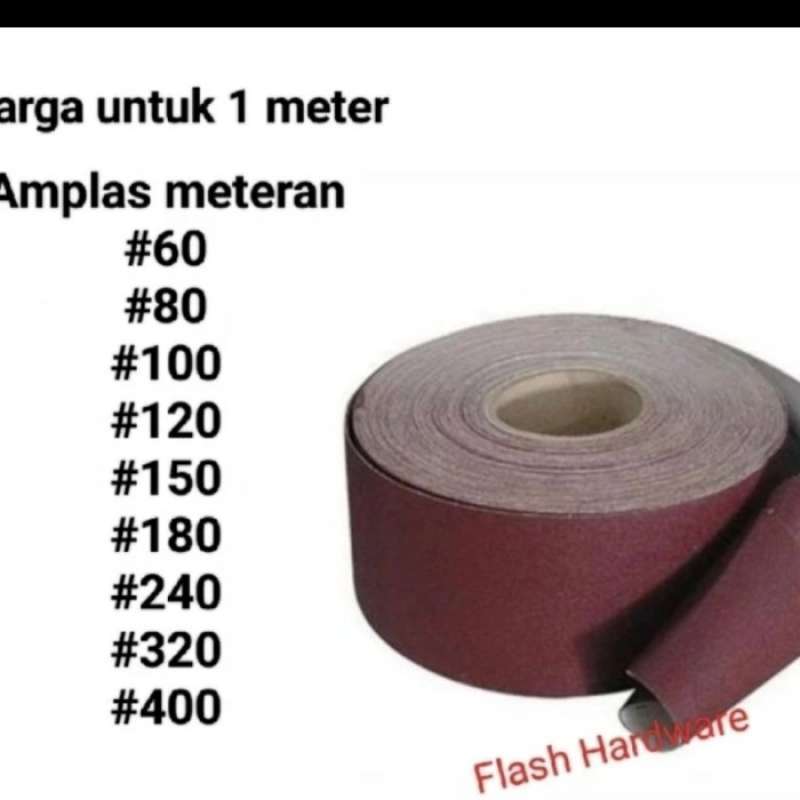 Jual Amplas Ampelas Besi Kayu Rol Meteran grit 80 100 120 150 180 240 ...