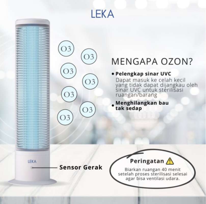 Promo LEKA 2022 UV Room Sterilizer Sensor Gerak (Sterilisasi Ruangan ...