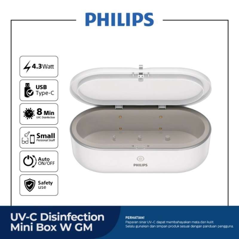 Promo PHILIPS UVC Disinfection Mini Box Sterilizer Ultraviolet - Multicolor White Diskon 27% di ...