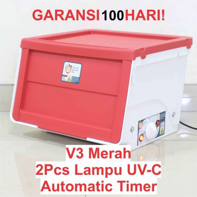 Promo UV-C Box Sterilisasi 2 Lampu TUV Otomatis Kotak Sterilizer V3 ...
