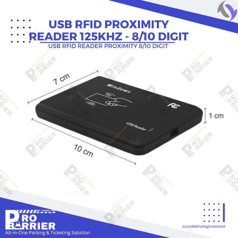 Jual USB RFID Reader 125kHz Desktop Proximity Reader - 10 Digit di ...