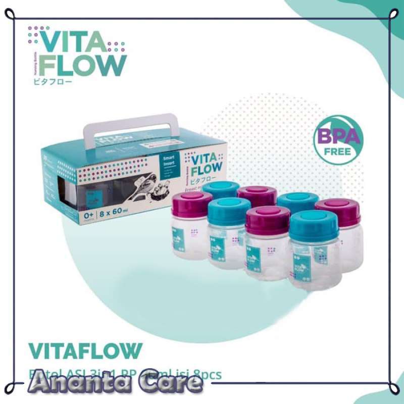 Promo Botol Penyimpan ASI Vita Flow Isi 8 Berkualitas Tinggi Serta ...
