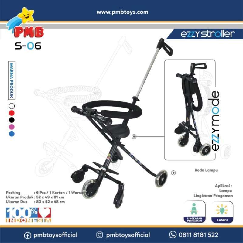 Promo Ezzy Stroller S06 PMB / Kursi Dorong Anak Roda 5 S06 PMB ...