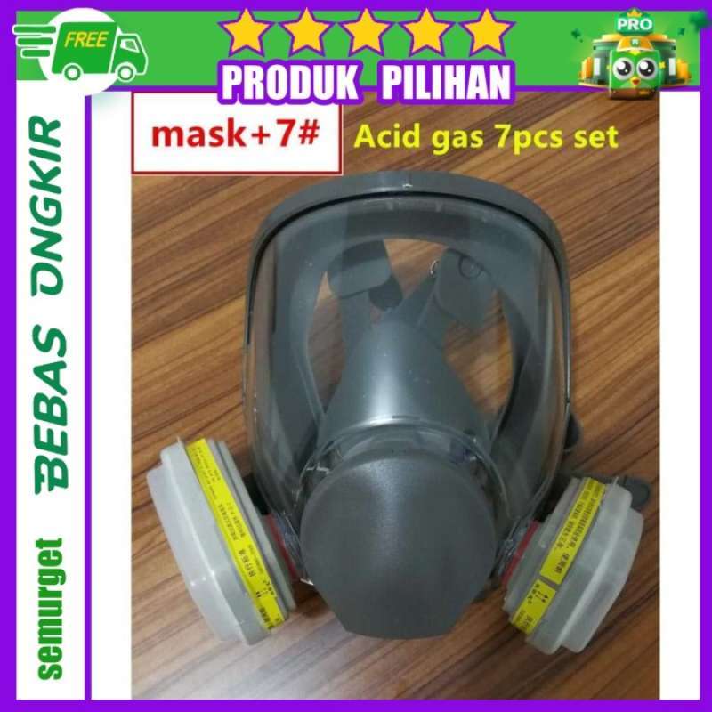 Promo 3M Masker Gas Acid Full Face - 6800 no.7 - Hijau Diskon 23% di ...